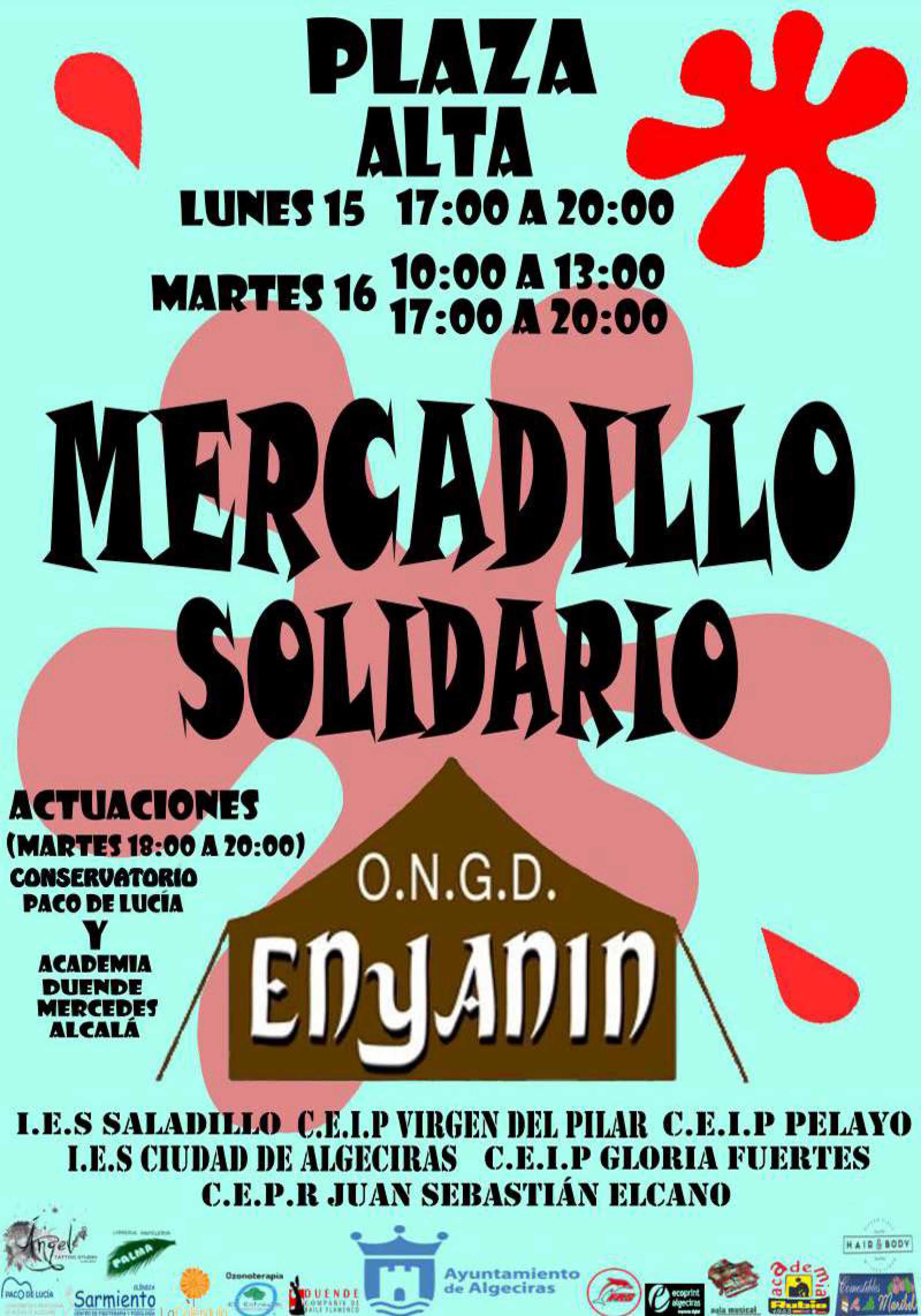 Educación promueve un mercadillo solidario intercentros en la Plaza Alta